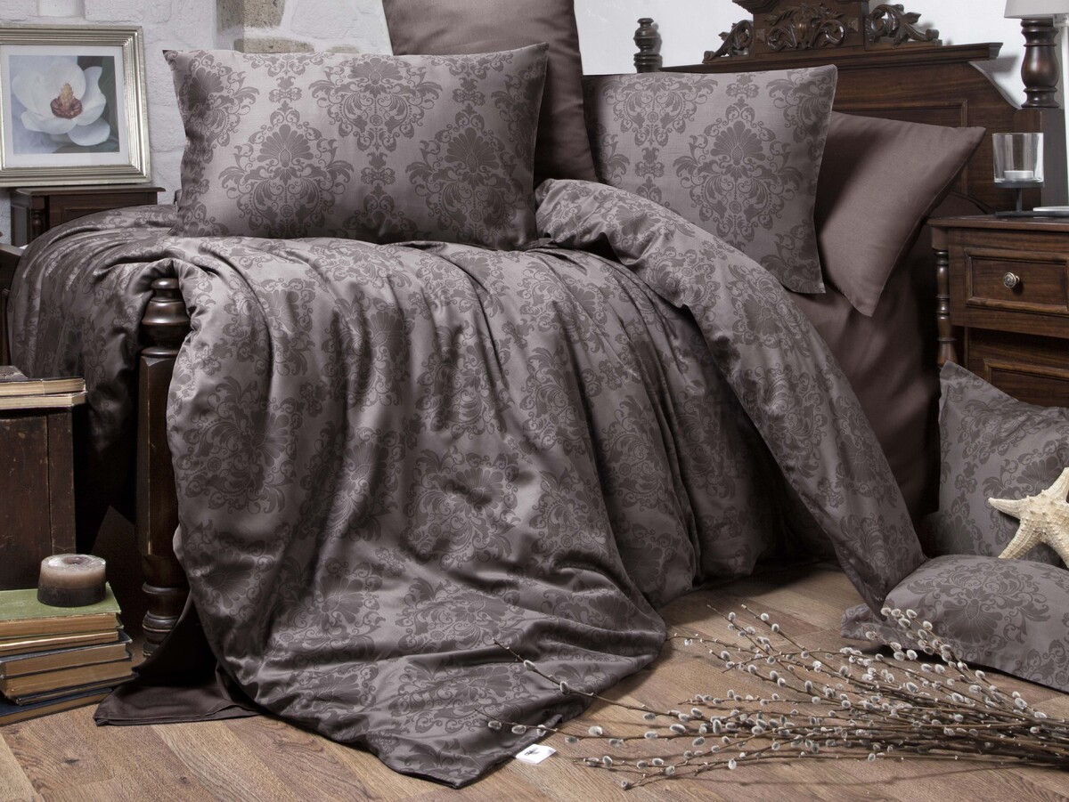 Voodipesukomplekt TURKISH LUXURY KAVALA BROWN